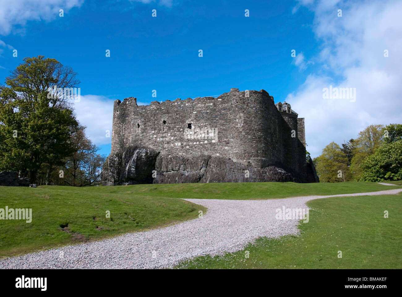 The Partially Ruined 13th Century Dunstaffnage Castle near Oban Lorn ...