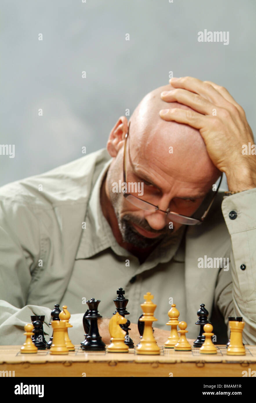 A chess player Stock Photo - Alamy