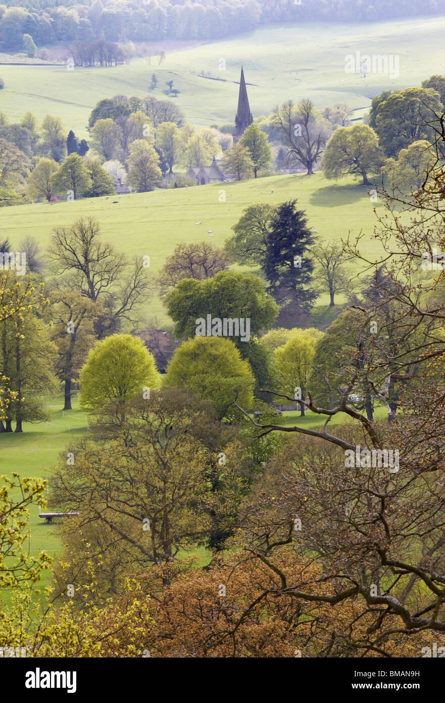 Edensor church hi-res stock photography and images - Alamy