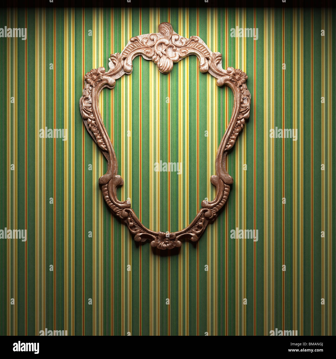 illuminated fabric wallpaper and frame Stock Photo - Alamy