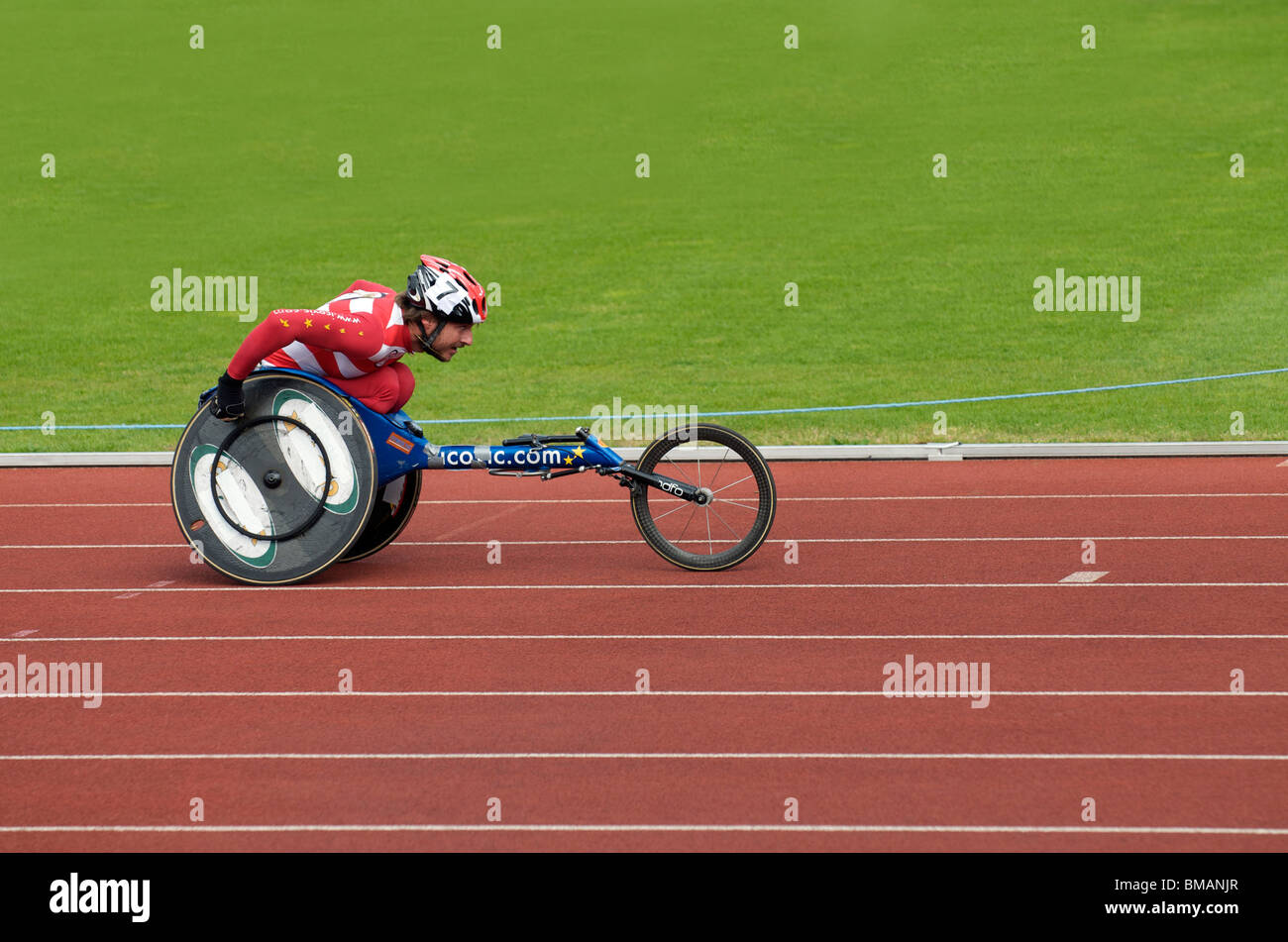 wheelchair athlete at paralympic world cup manchester 2010 Stock Photo ...