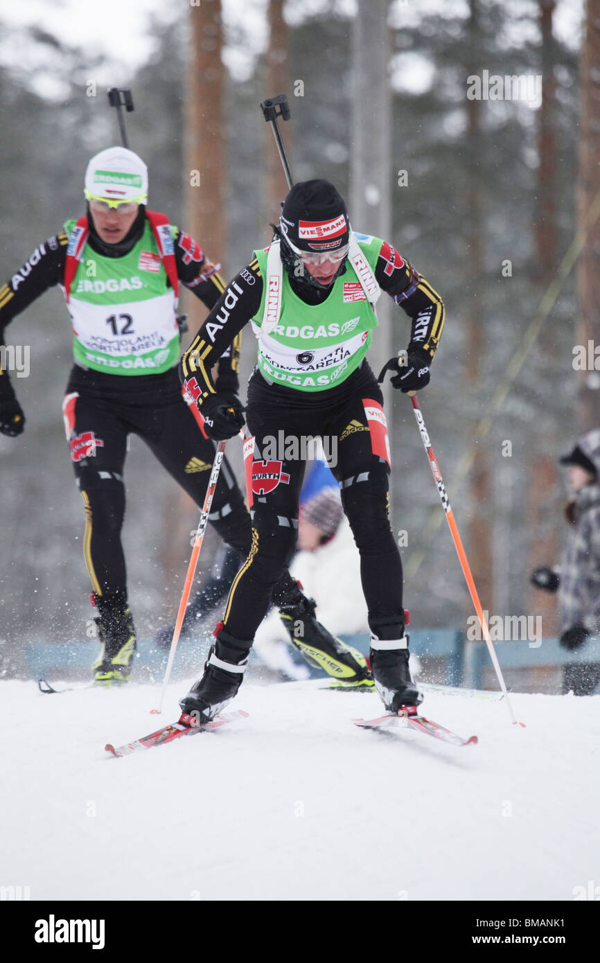 Andrea Henkel Germany in the lead Women 10km Pursuit IBU World Cup ...