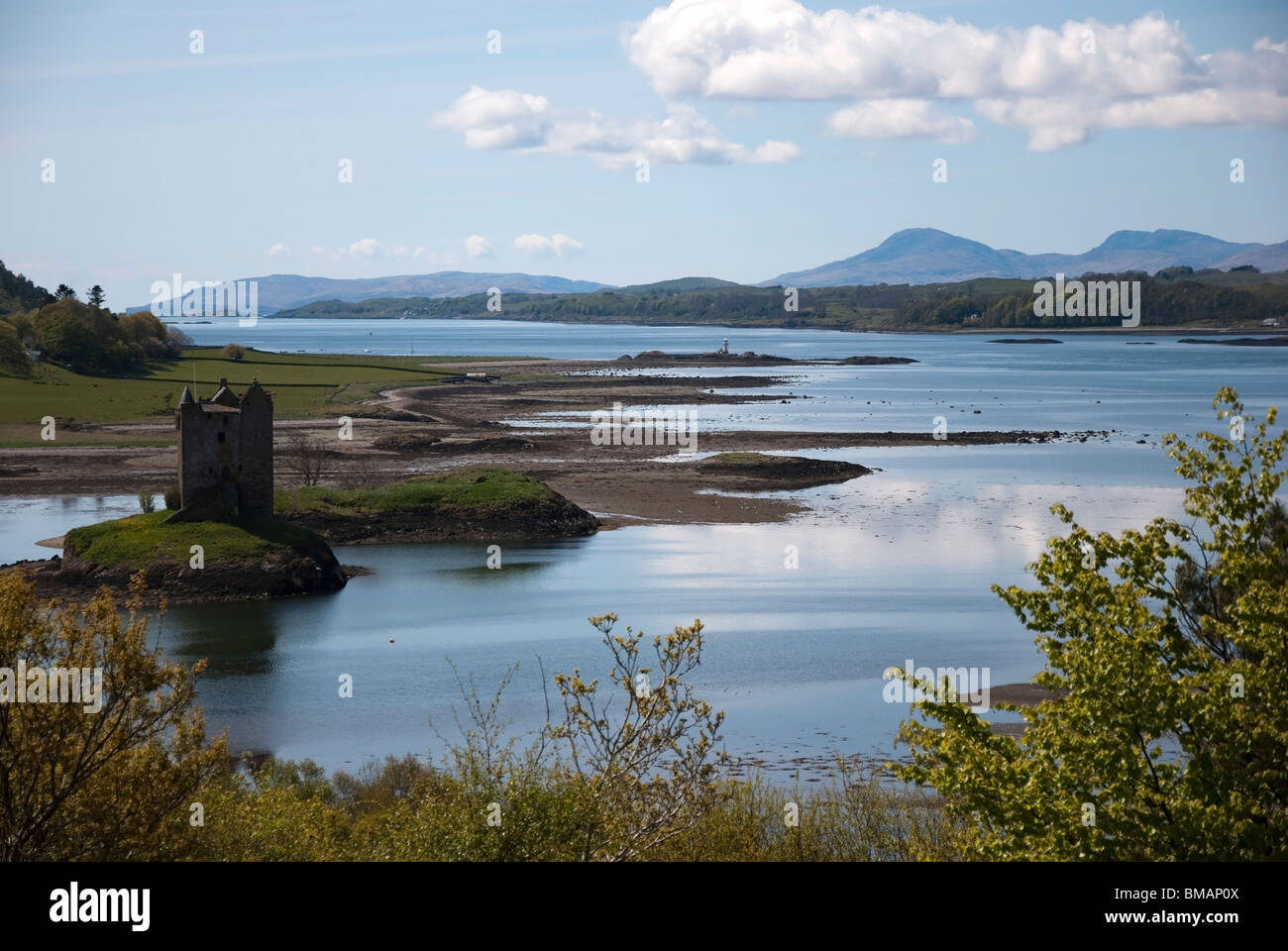 Brooding Castle Stalker Loch Laich Loch Linnhe Lorn Argyll Scotland ...