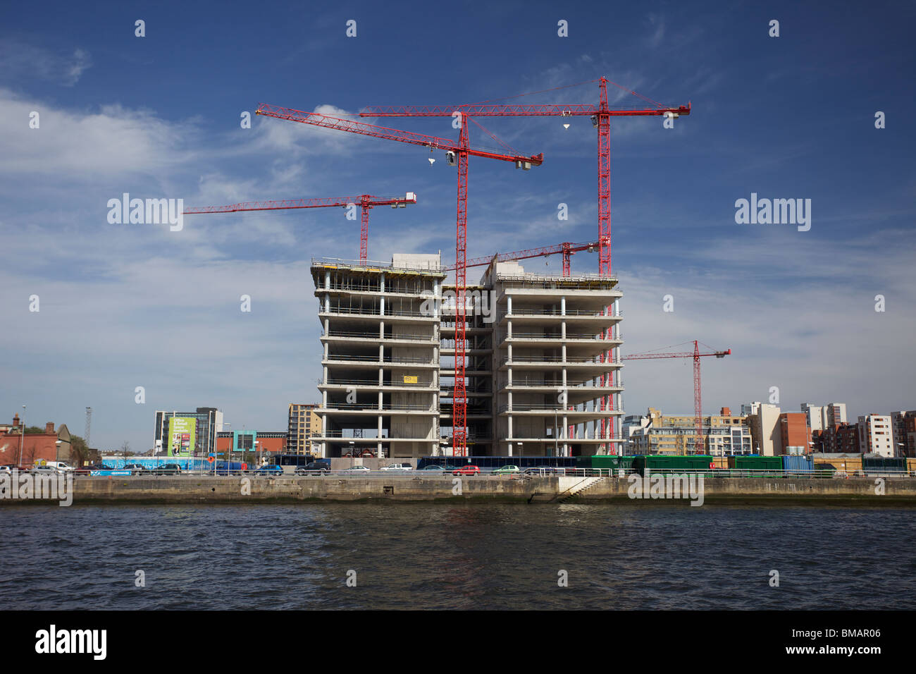 Construction of Multi Storey Buildings or an office block being built ...