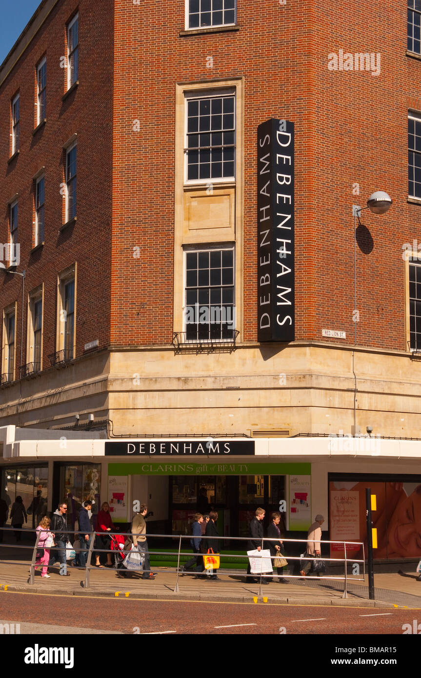 People outside debenhams shop store in Norwich , Norfolk , England ...