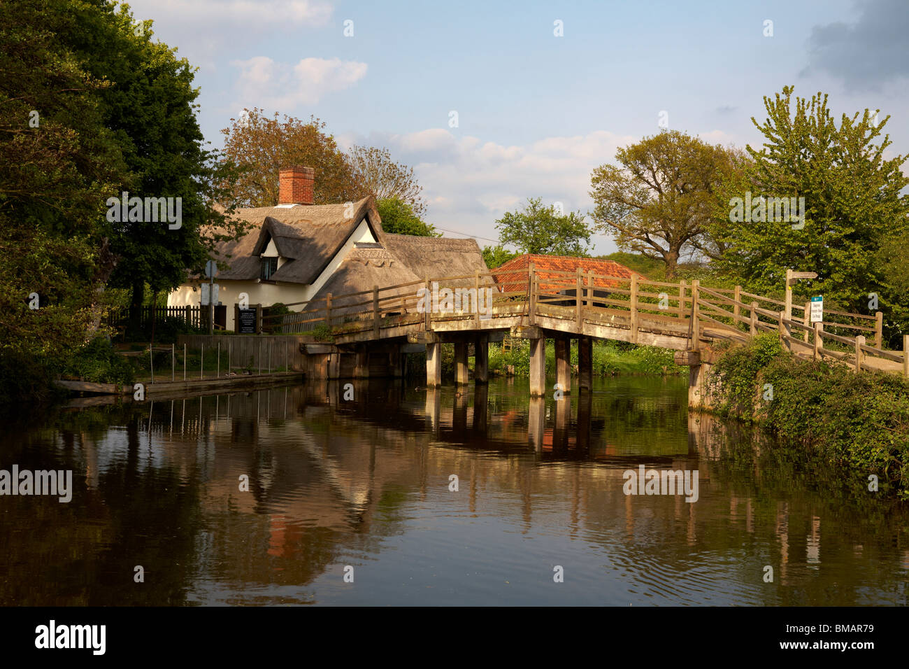 Great Britain Suffolk Flatford Constable Country River Stour Stock ...
