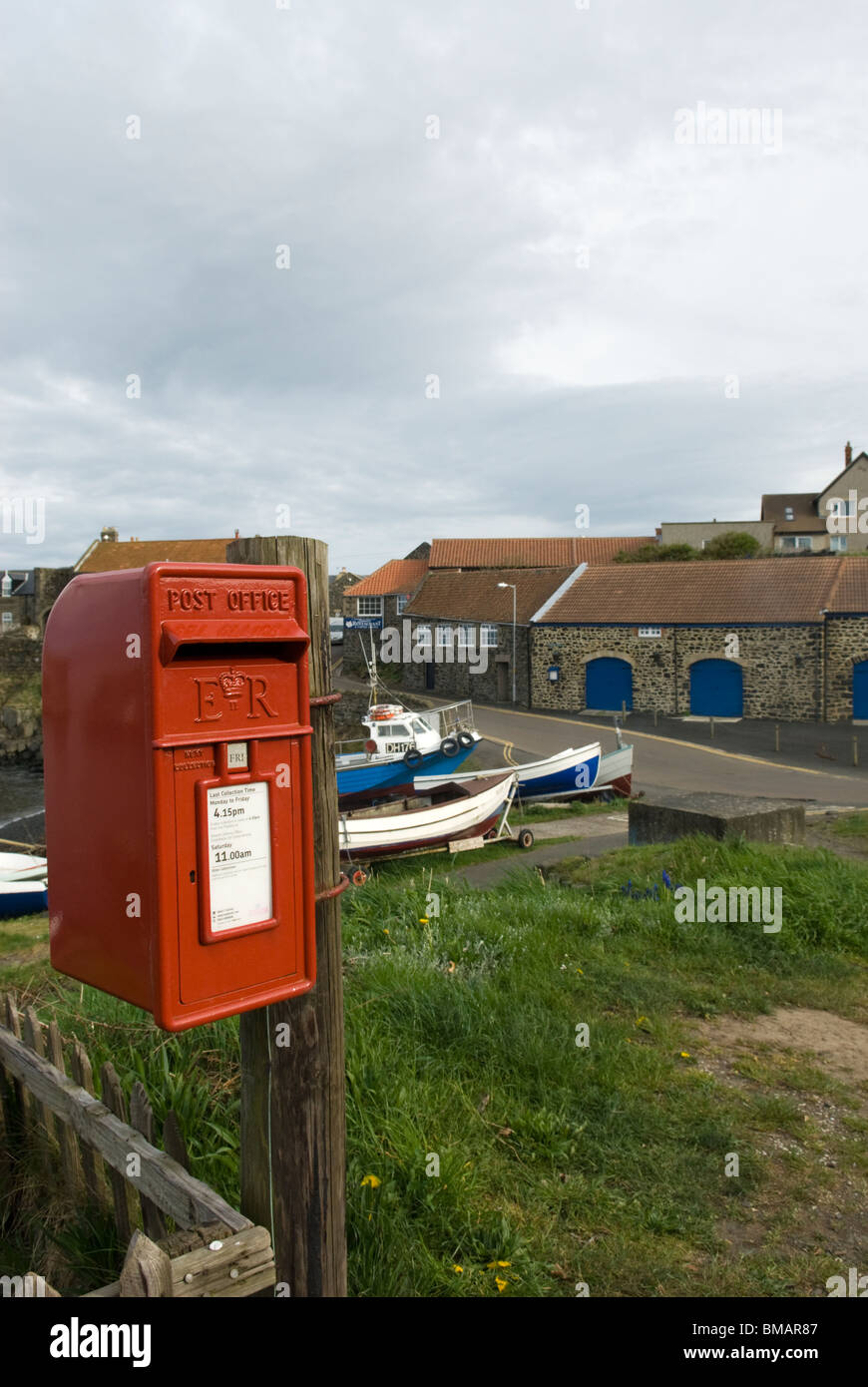 Post box at Craster, Northumberland, England Stock Photo - Alamy