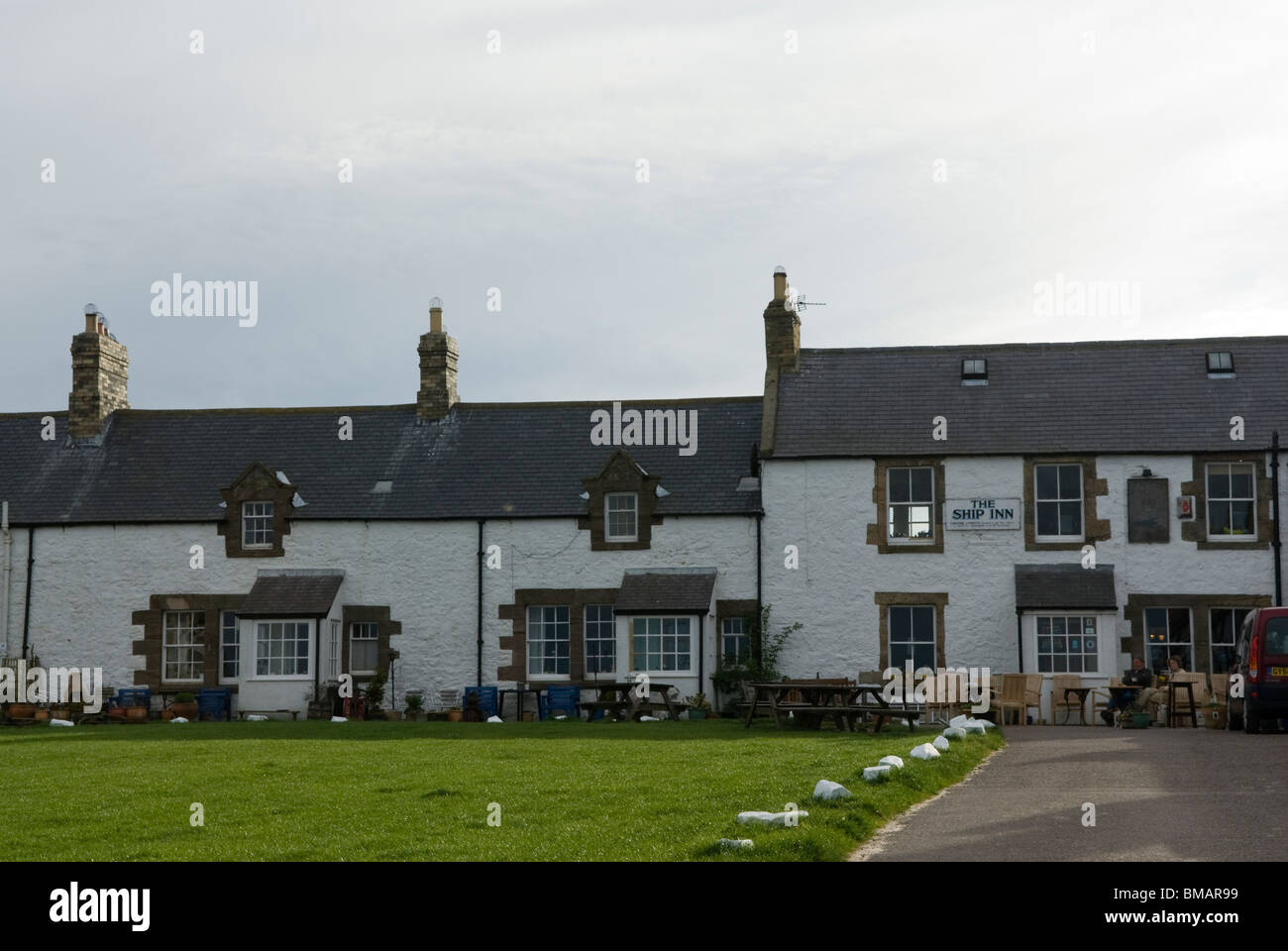 The Ship Inn at Low Newton, Northumberland, England Stock Photo - Alamy