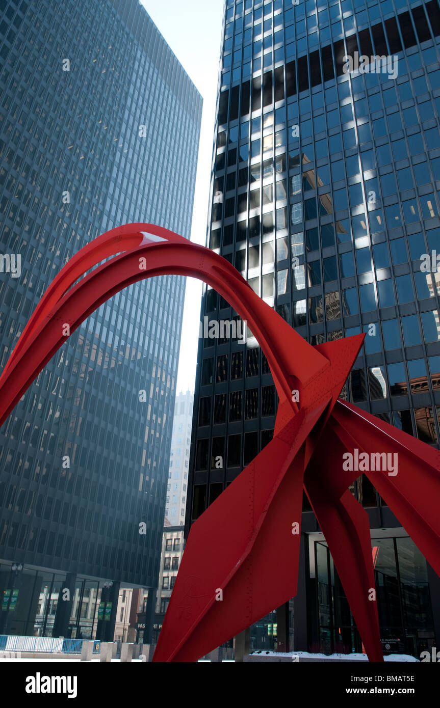 Alexander Calder’s Flamingo sculpture in Federal Plaza in downtown ...