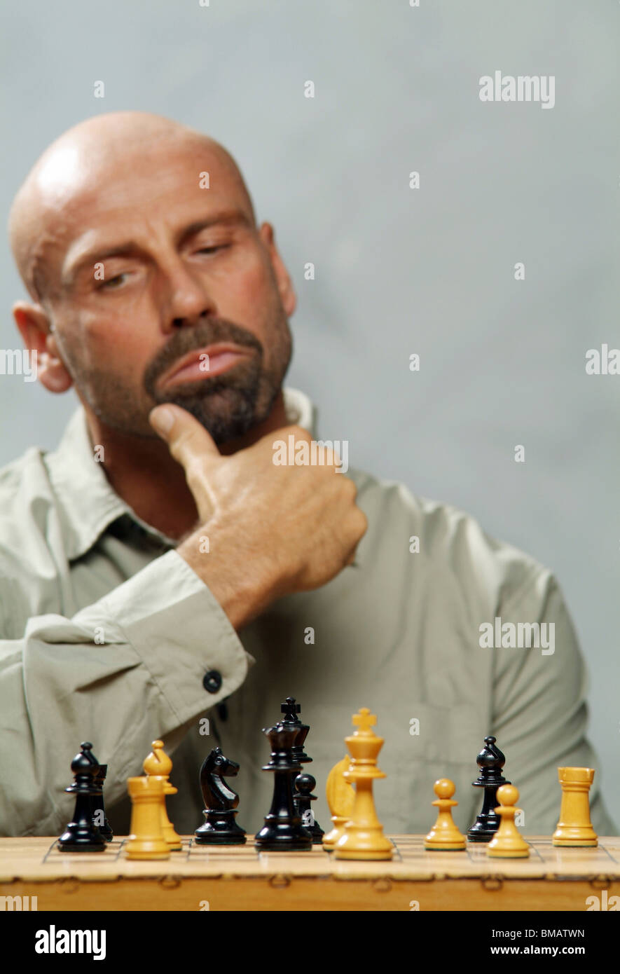 A chess player Stock Photo - Alamy