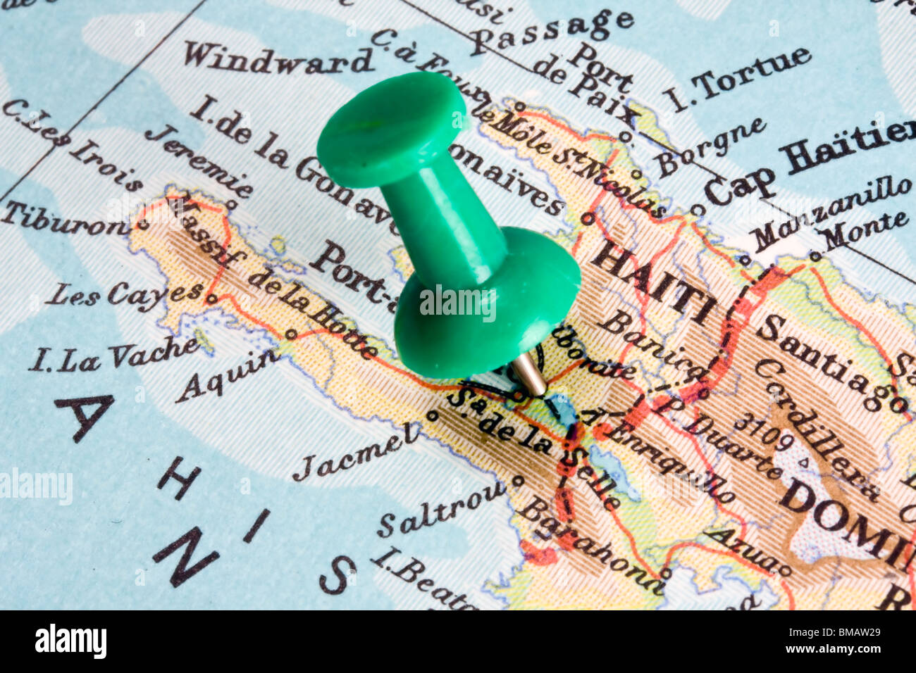 Haiti map. Map of Haiti Stock Photo - Alamy
