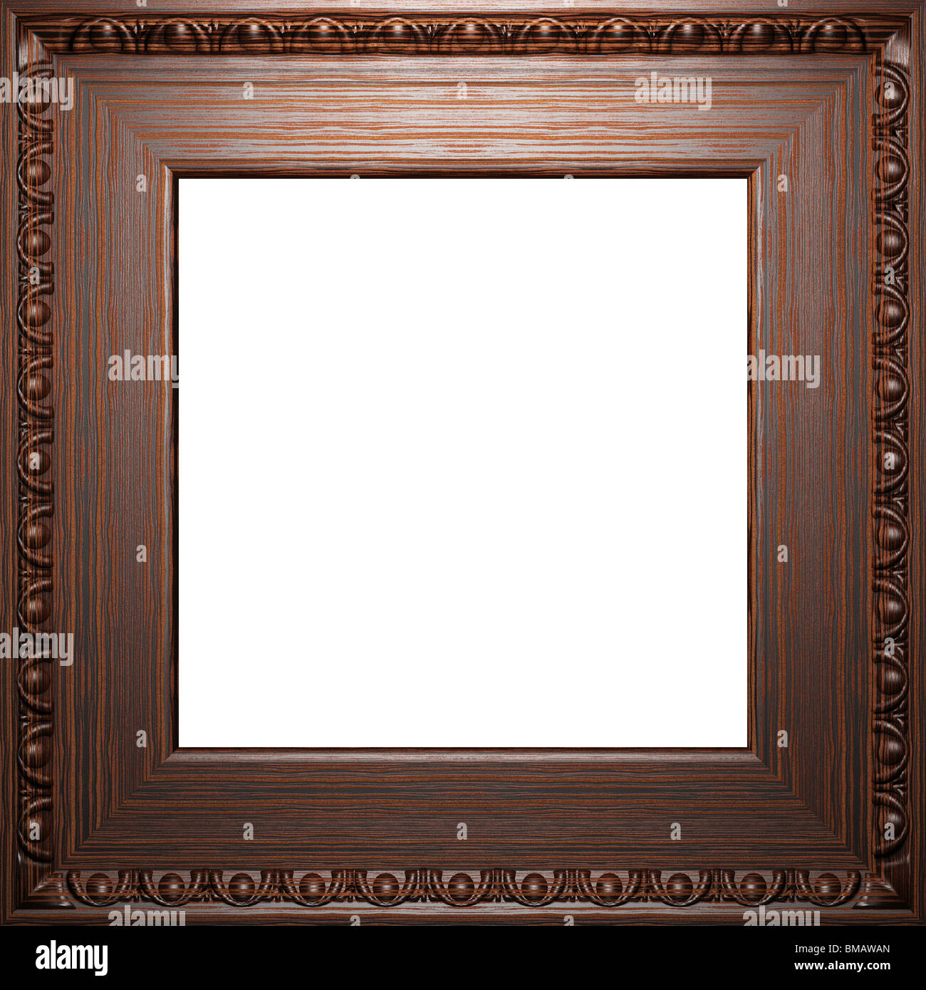wooden antique frame made 3 D graphics Stock Photo - Alamy
