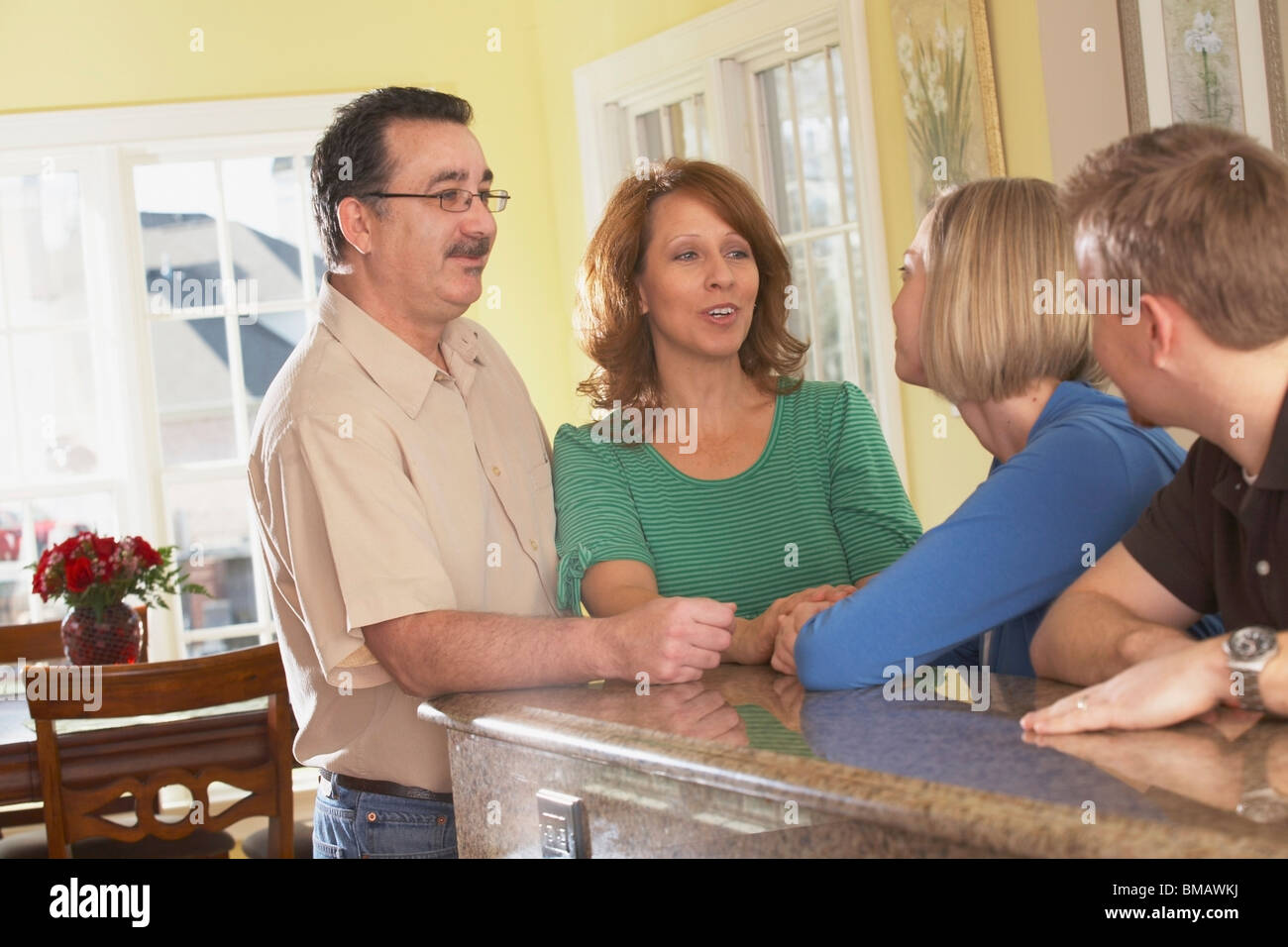 Mother having discussion with son hi-res stock photography and images ...