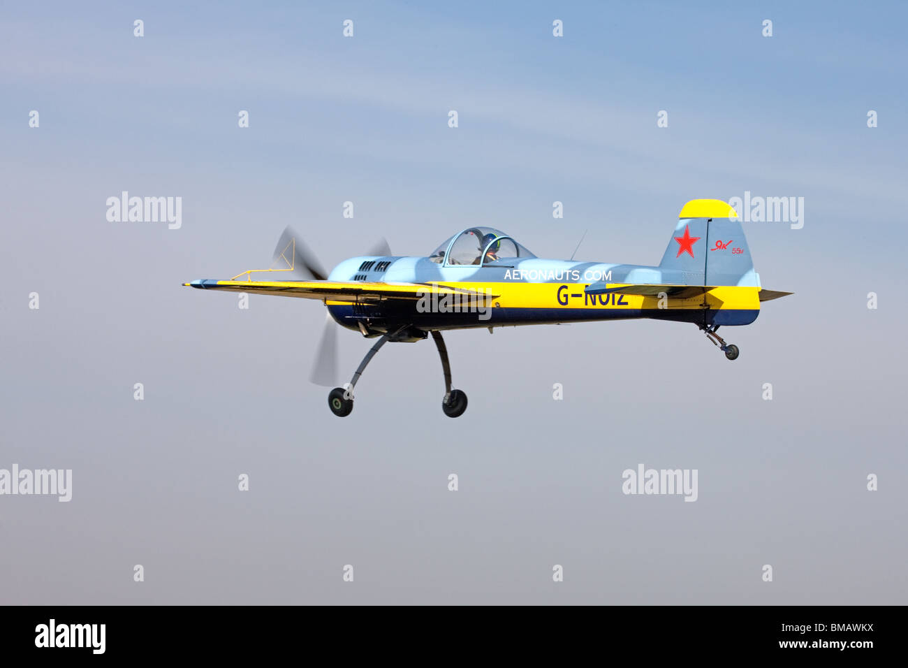 Yakovlev Yak-55 G-NOIZadvanced aerobatic aircraft landing at Sandtoft ...