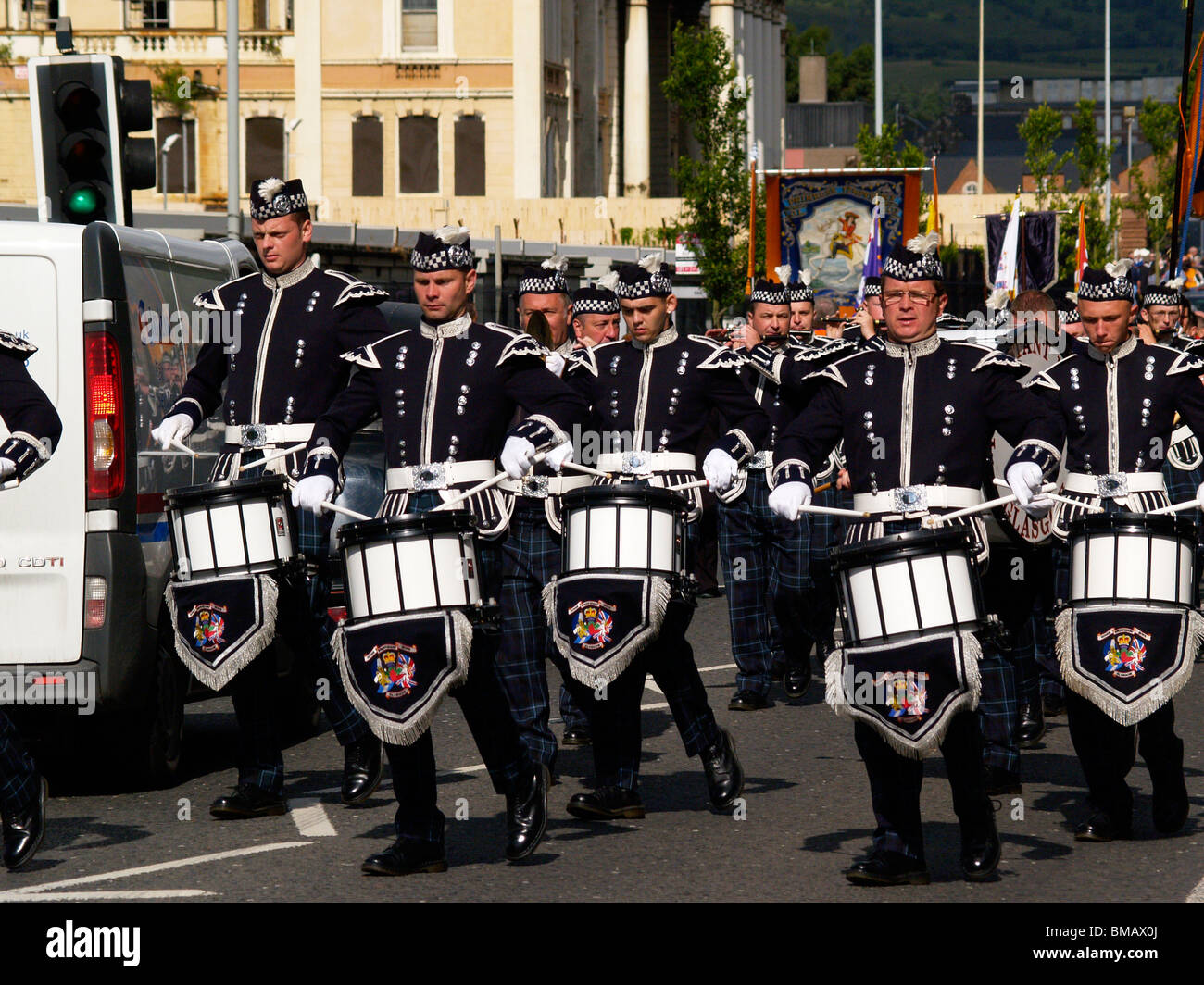 Orangefest, 12th July 2009 Orange parade through the center of Belfast ...