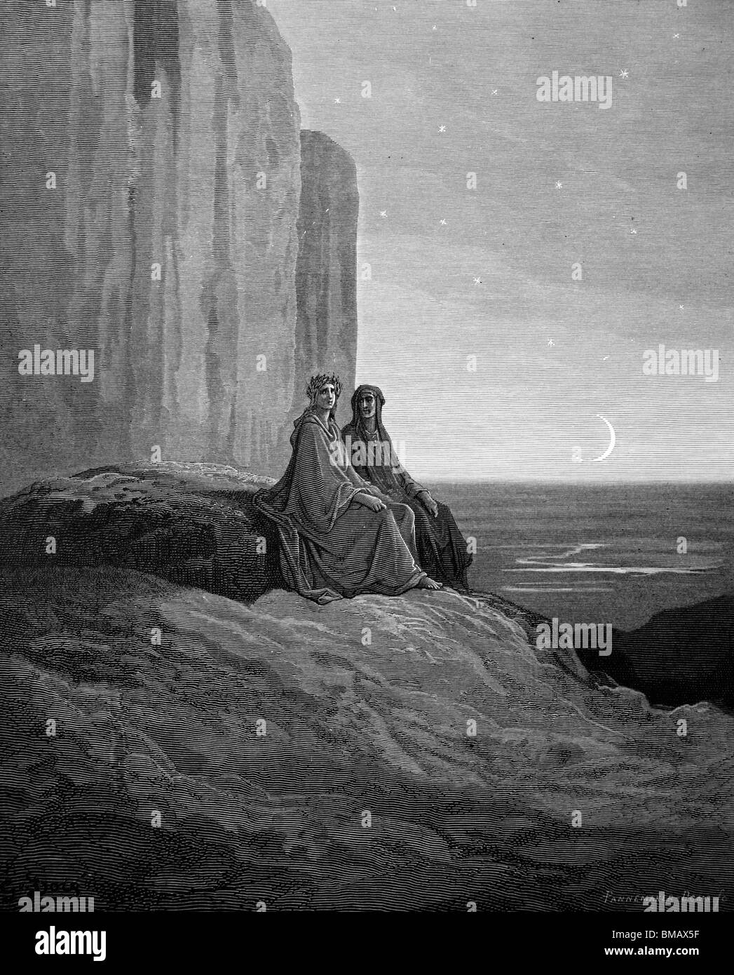 Engraving by Gustave Doré from Dante Alighieri's Divine Comedy ...