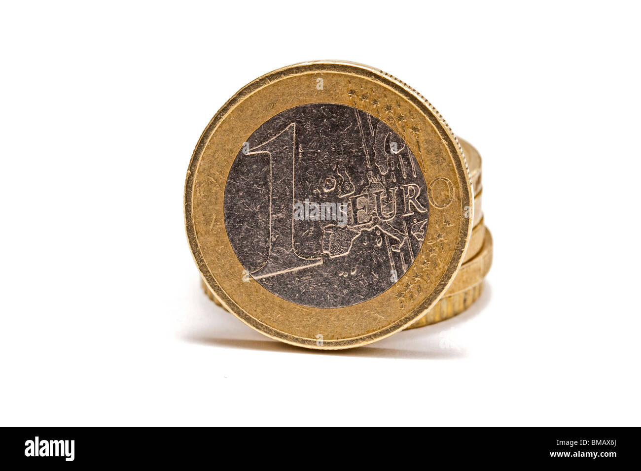 Euro symbol gold coins Cut Out Stock Images & Pictures - Alamy