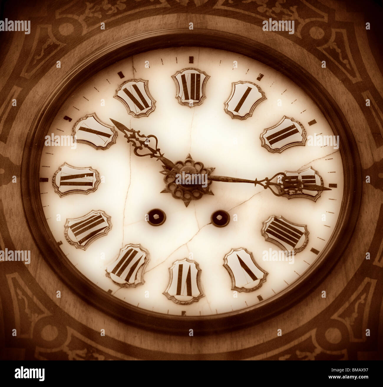 Old wooden clock hi-res stock photography and images - Alamy