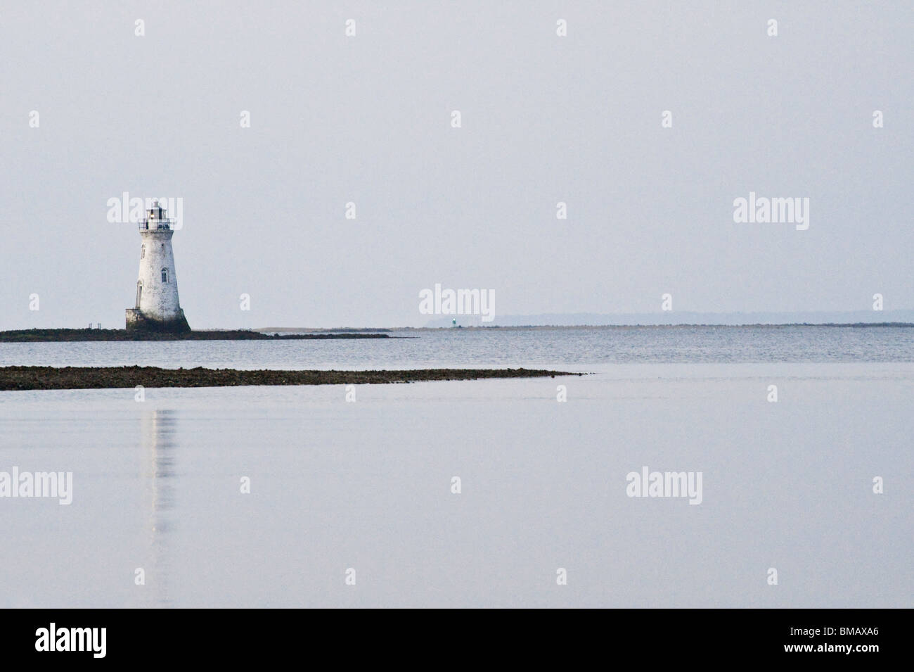 Cockspur Island Lighthouse at dusk Stock Photo - Alamy