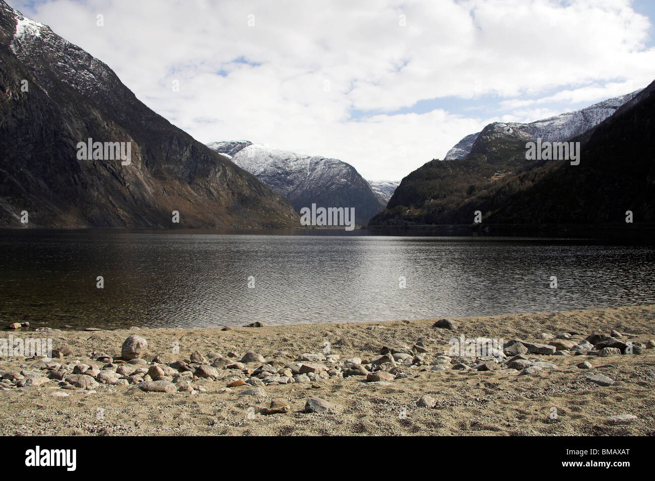 Lake, Eidfjord, Norway, Norwegian Fjords, Scandinavia, Europe Stock ...