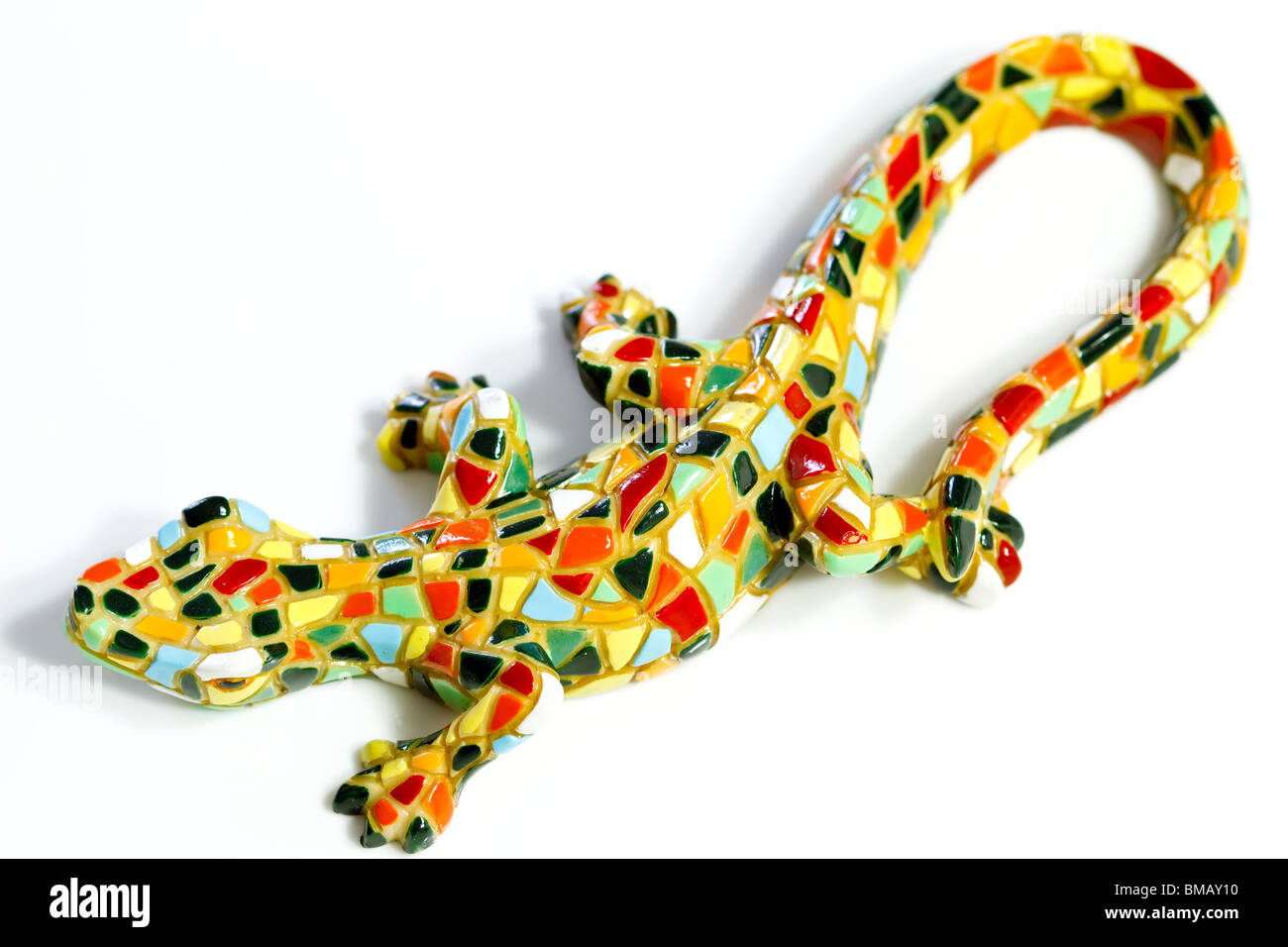 Miniature Gaudi lizard made of ceramic mosaic tiles Stock Photo - Alamy