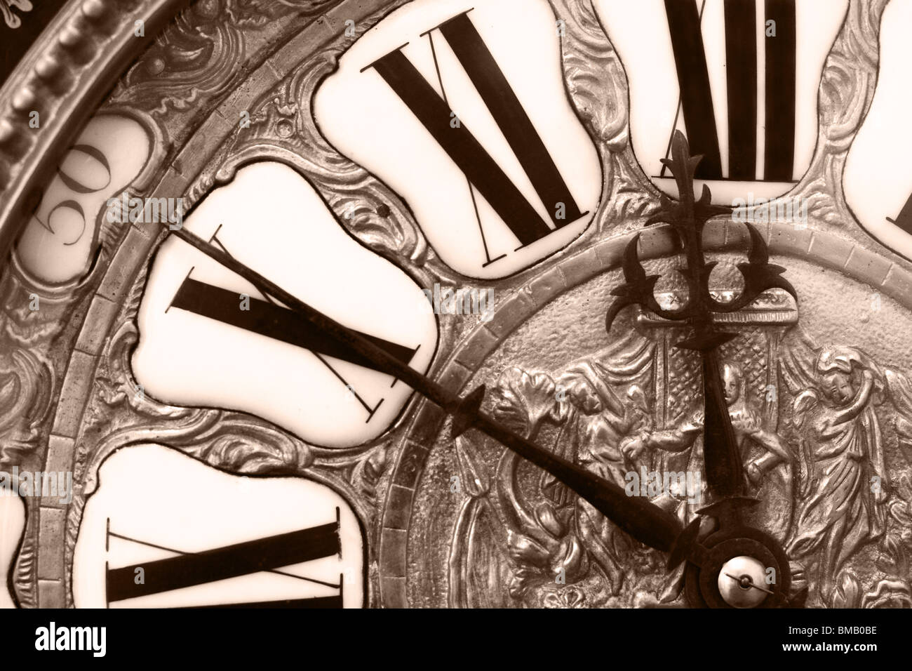 Close-up of antique clock of the eighteen century Stock Photo - Alamy