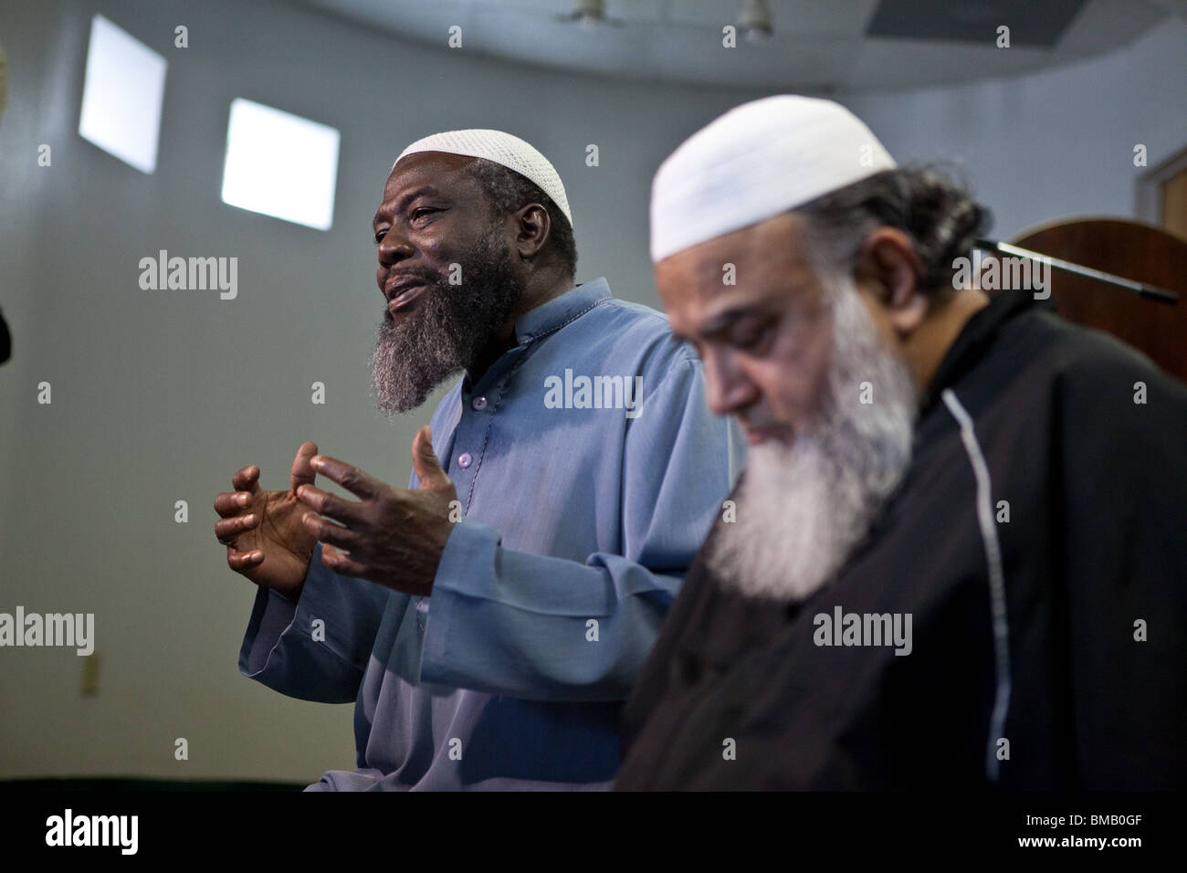 Leaders of a mosque talk to the media after Maj. Nidal Hasan, a Muslim ...