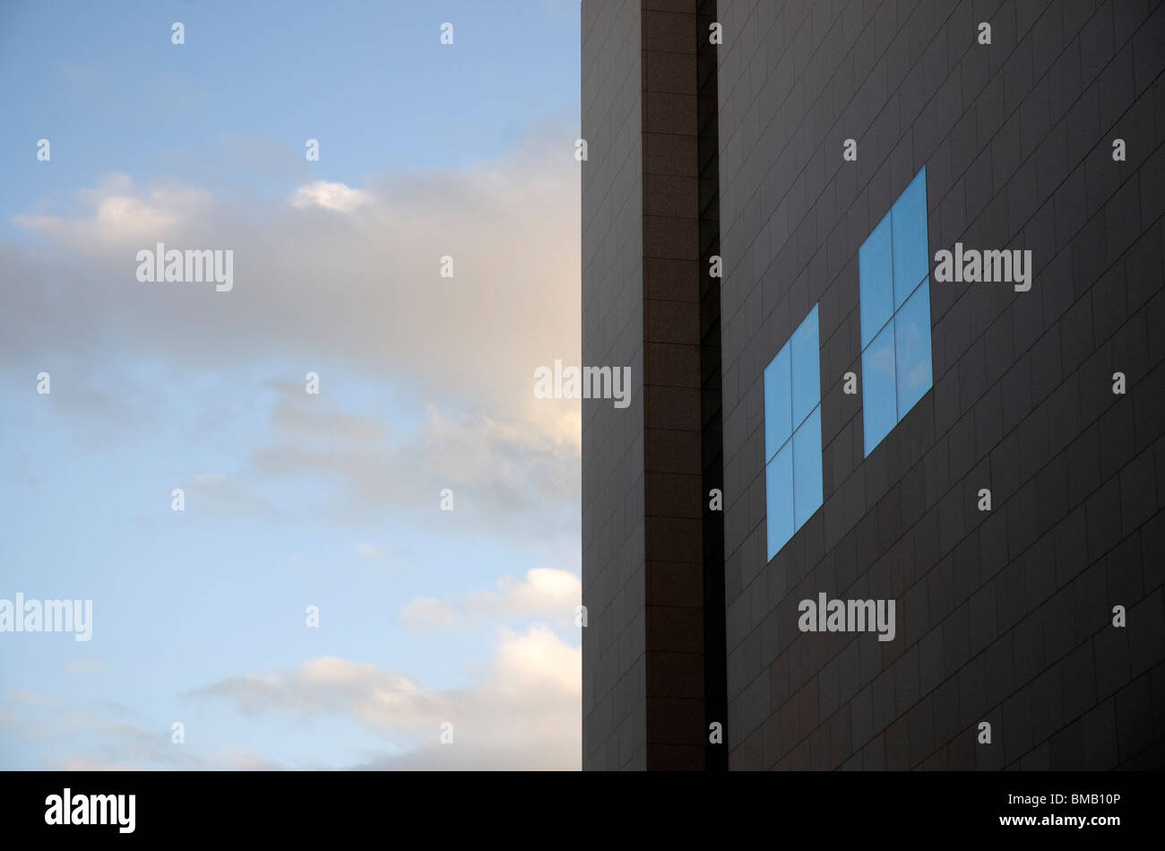 Windows on the side of the Dublin Convention Centre Stock Photo - Alamy