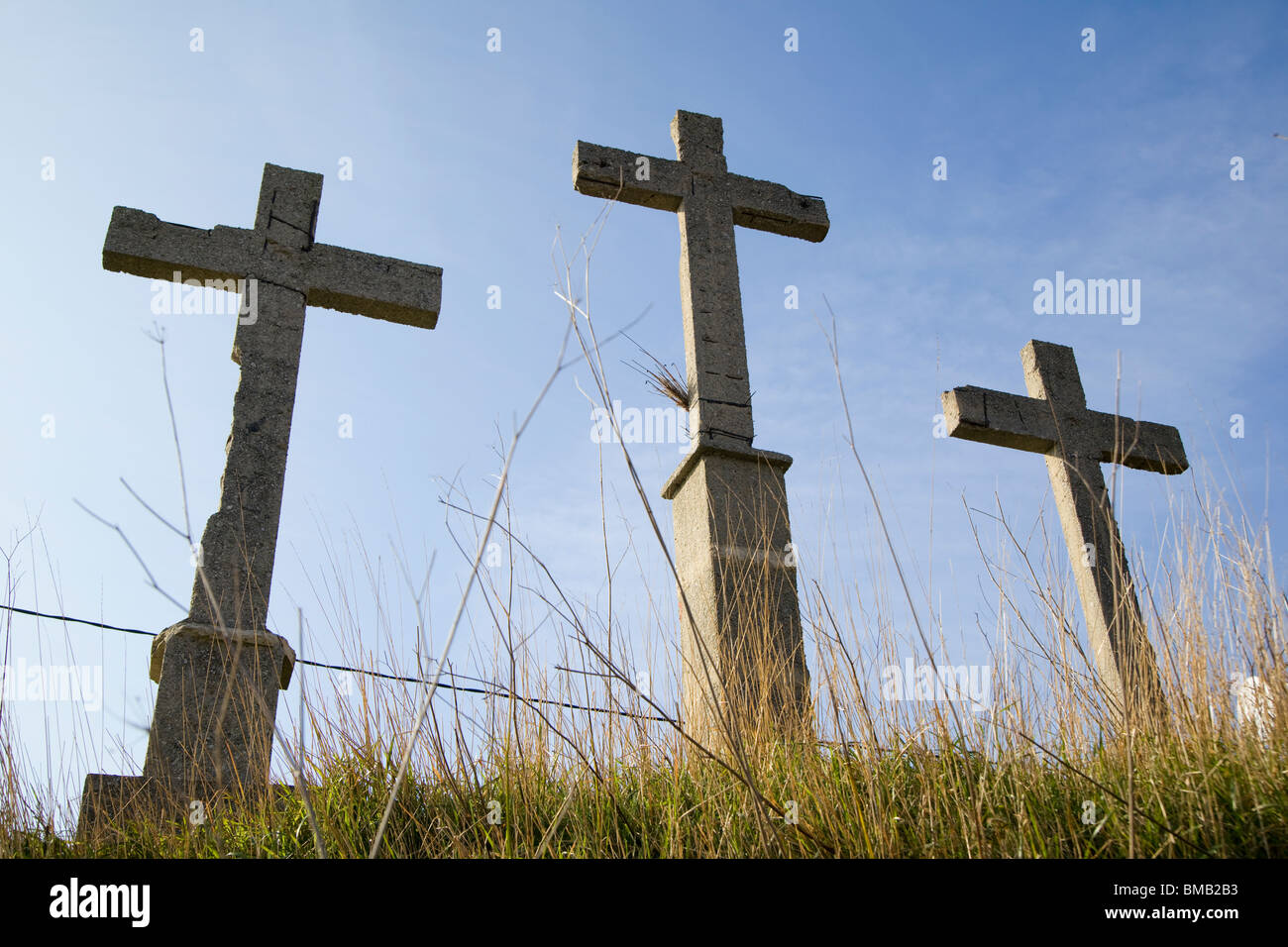 Christian easter concept three crosses hi-res stock photography and ...