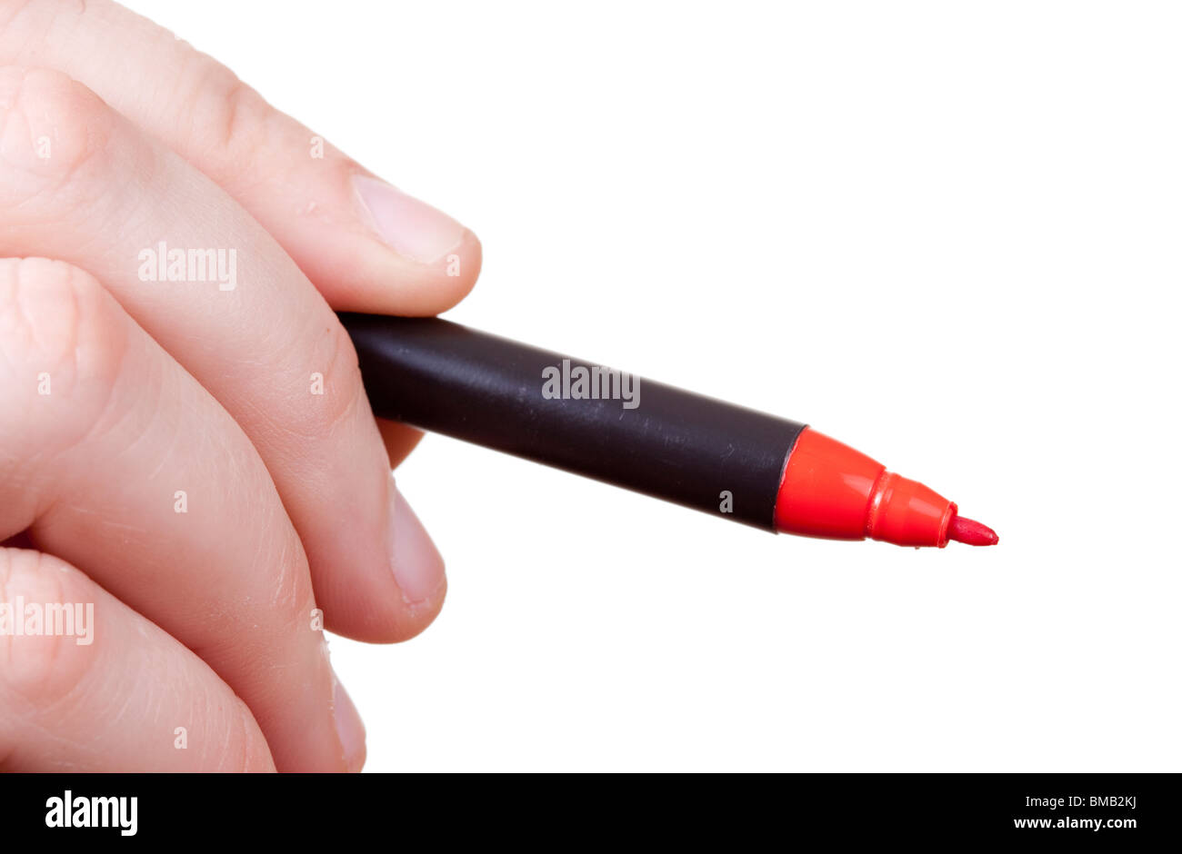 hand writting with a pen isolated on withe background Stock Photo - Alamy