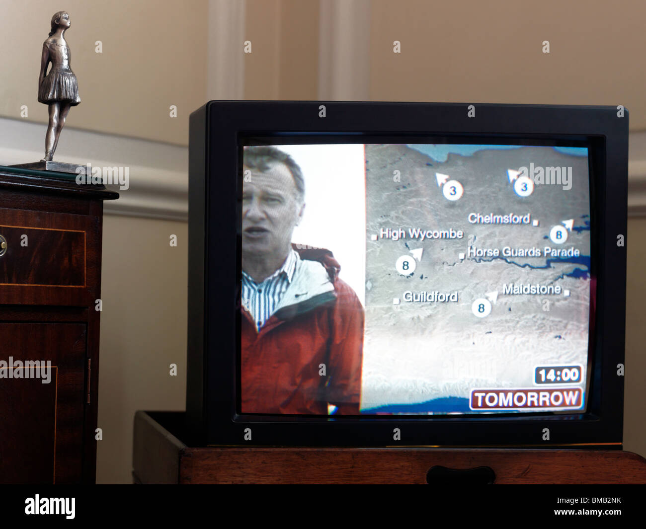 Television Weather Report Stock Photo - Alamy