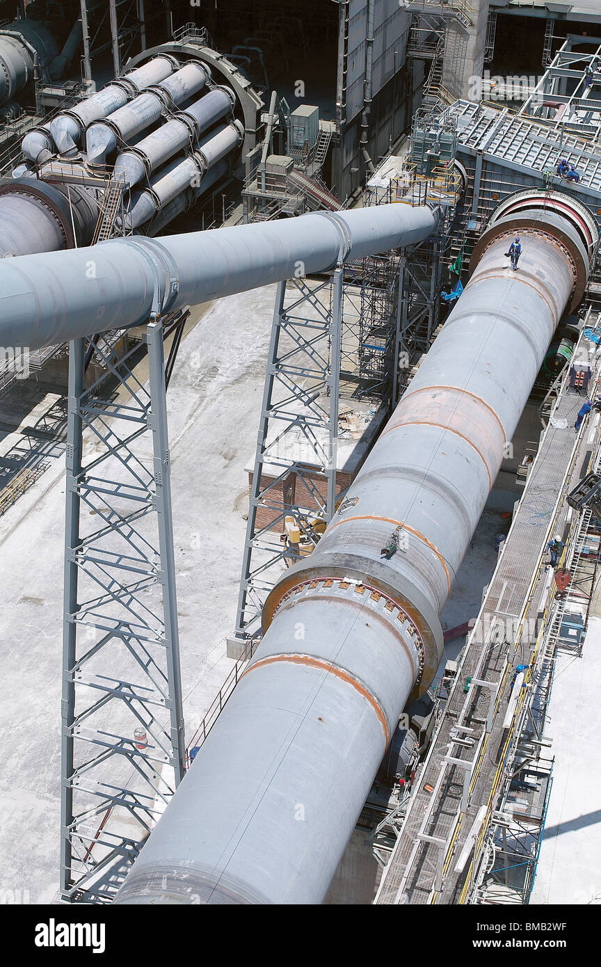 Cement factory pipeline Stock Photo - Alamy
