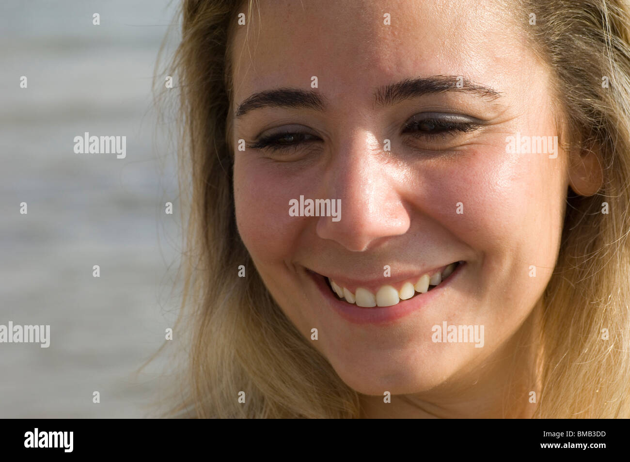 Happy woman smiling Beirut Lebanon Middle East Stock Photo - Alamy