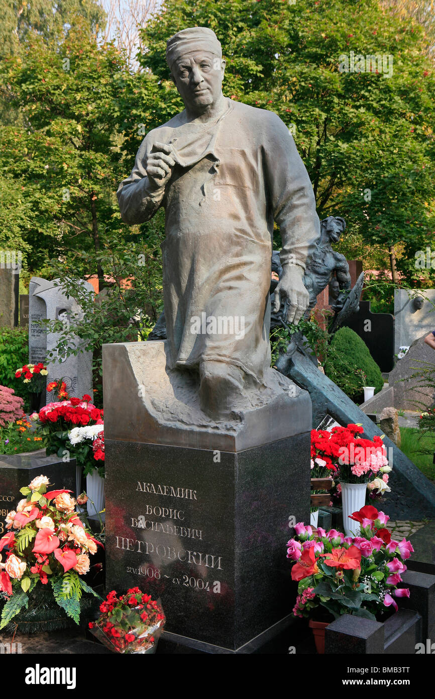 Grave of the Soviet Russian surgeon Boris Vasilevich Petrovskiy (1908 ...
