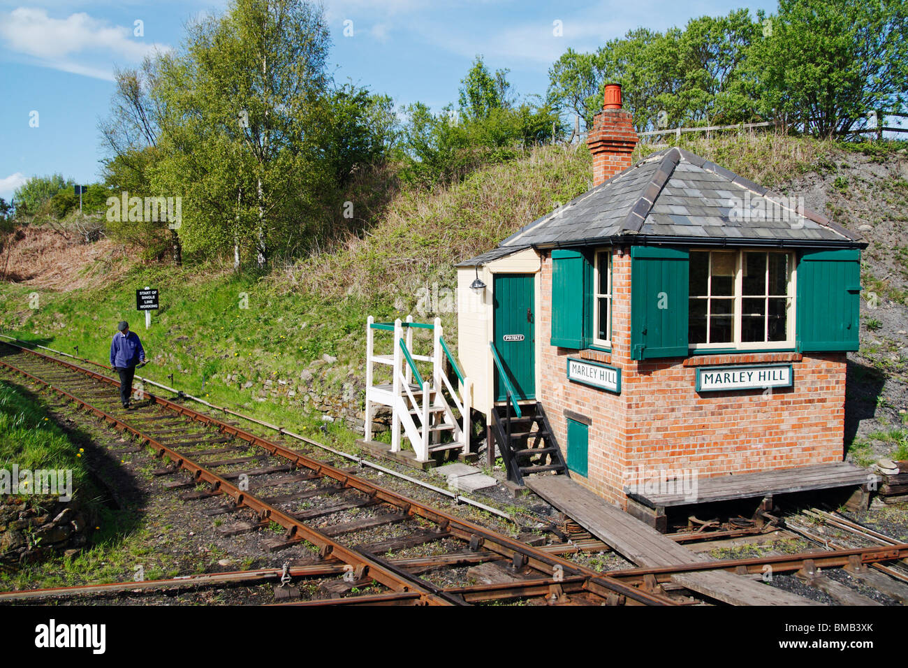 Marley Hill signal box, Tanfield Railway, Old Marley Hill, Sunniside ...