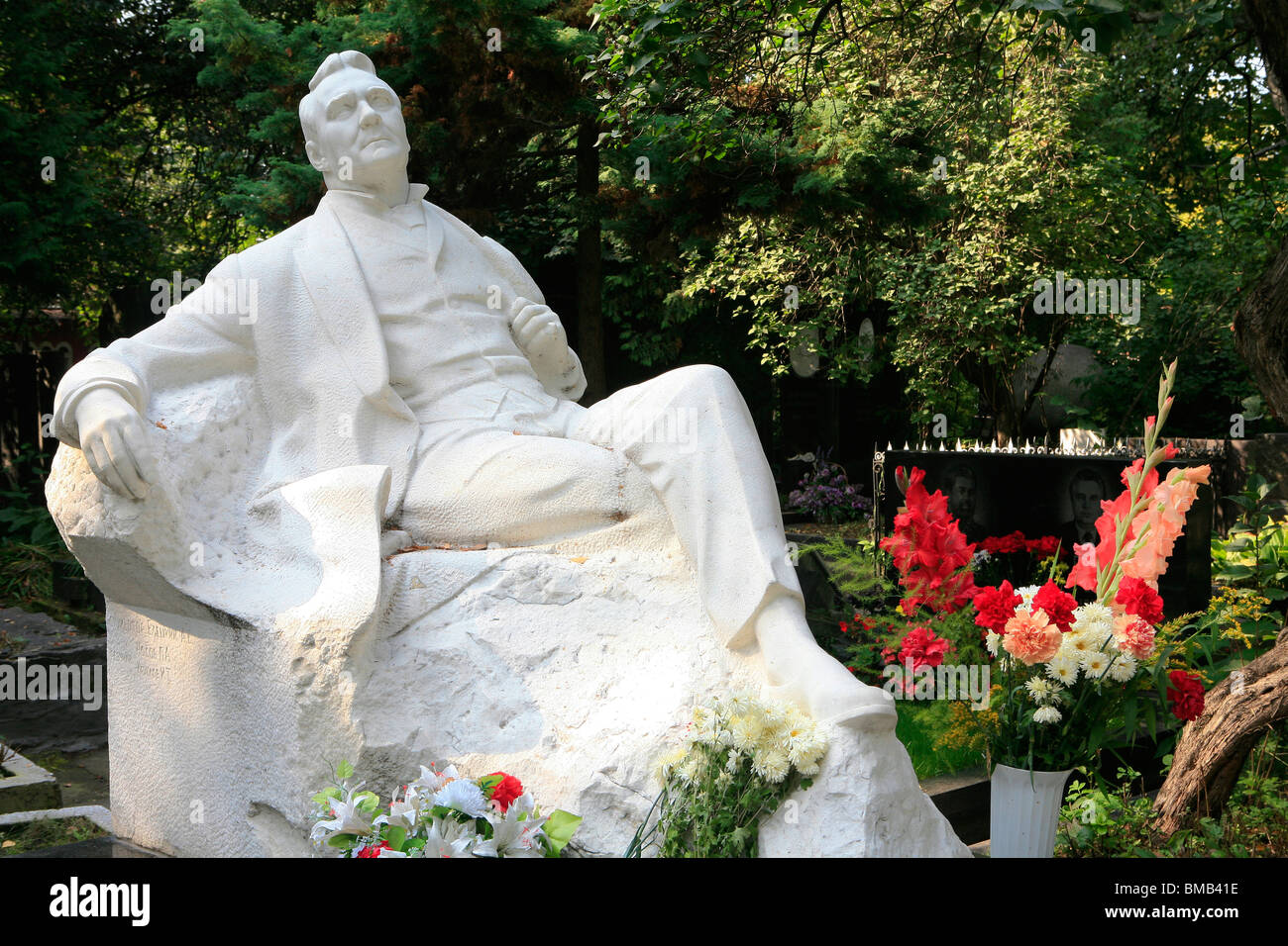 Grave of the famous Soviet Russian opera singer Feodor Chaliapin at ...