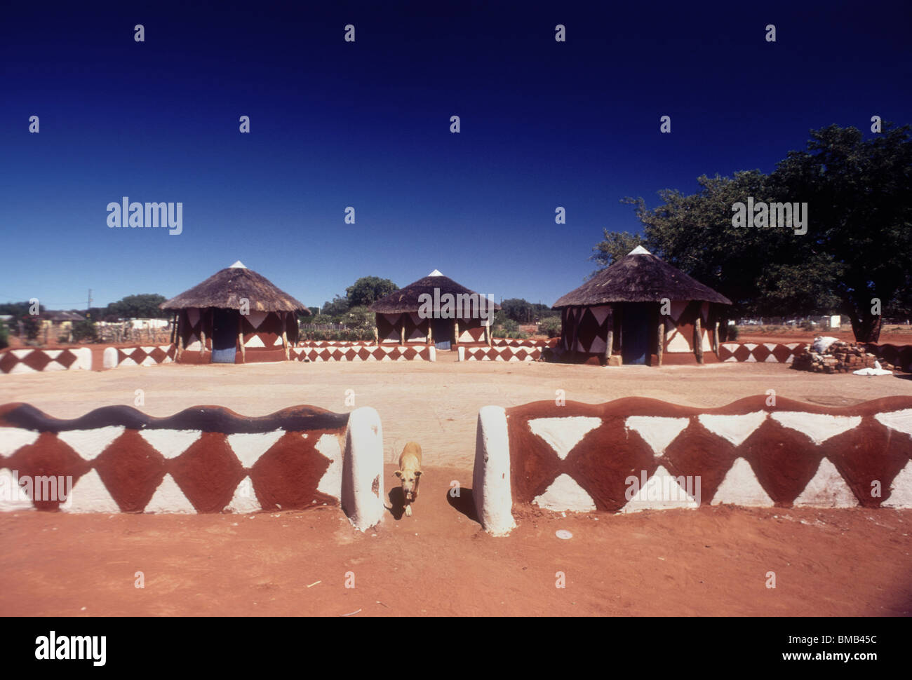 Traditional decorated mud huts Stock Photo - Alamy