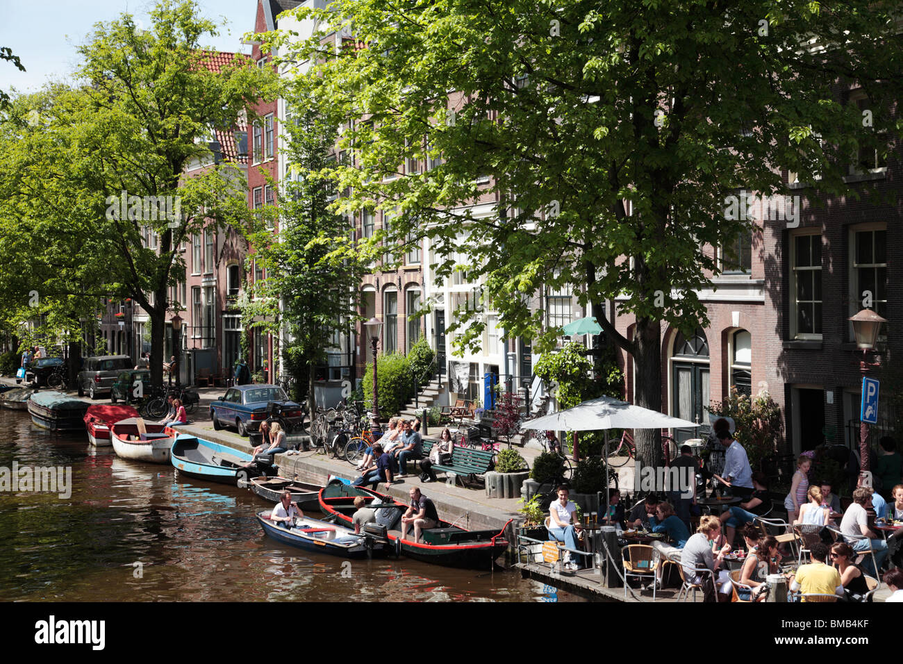 Amsterdam prinsengracht canal cafe hi-res stock photography and images - Alamy