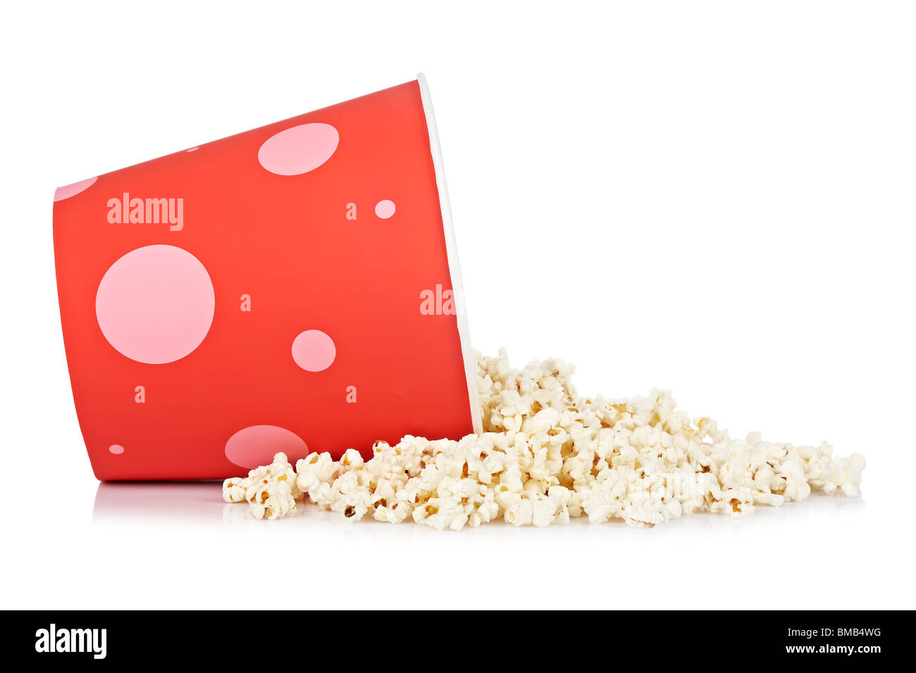 Popcorn in a bucket isolated on a white background Stock Photo - Alamy