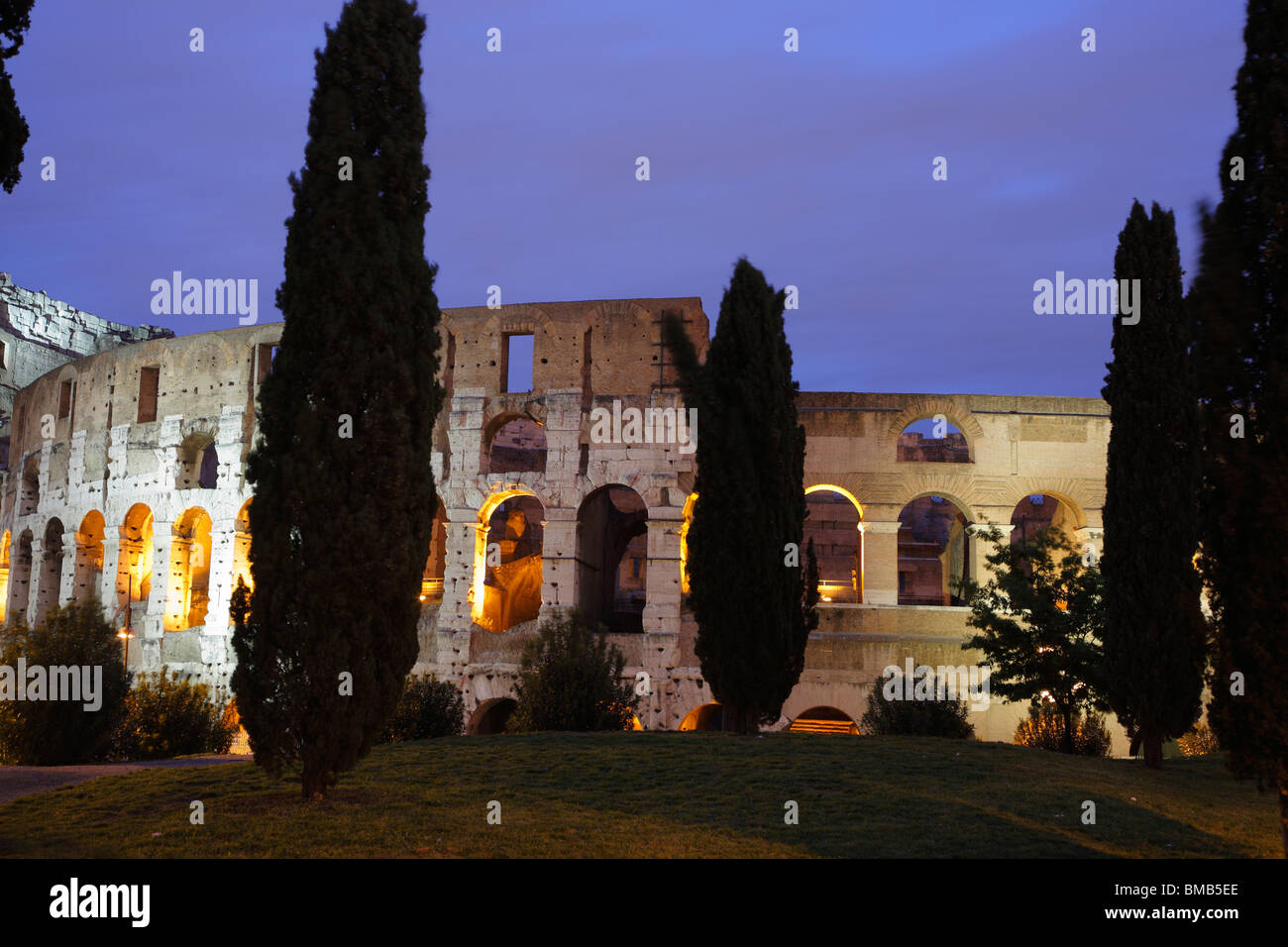 Coliseum at night, Rome, Italy Stock Photo - Alamy