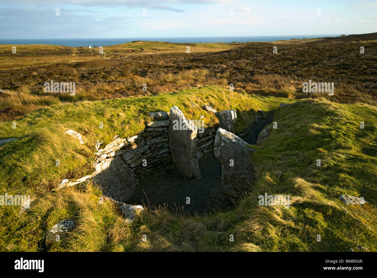 Cairn o' Get neolithic burial chamber, Caithness, Scotland, UK Stock ...