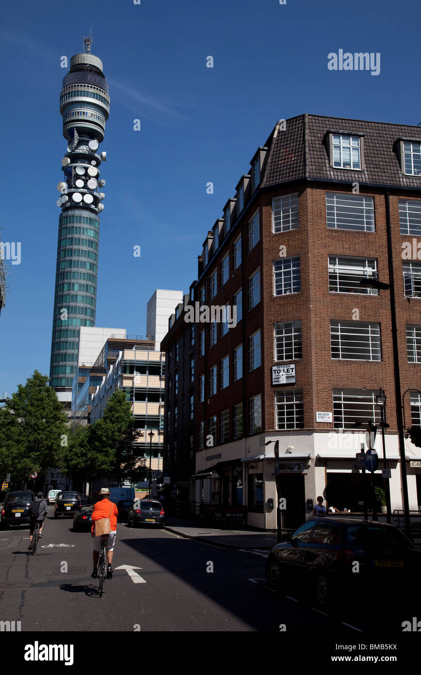 The British Telecom BT Tower in central London. An iconic landmark the ...