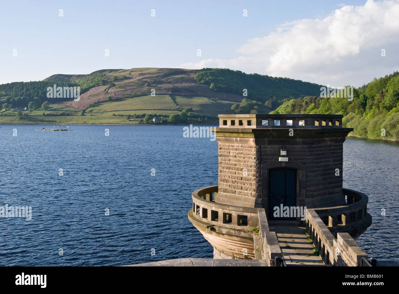 valve towe on ladybower derwent reservoir peak district derbyshire ...