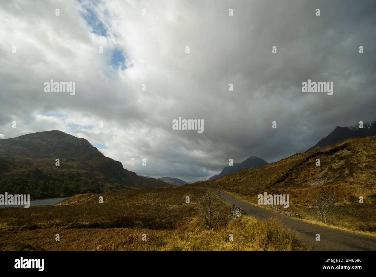 The peak of Liathach from Glen Torridon, Wester Ross, Highland Region ...