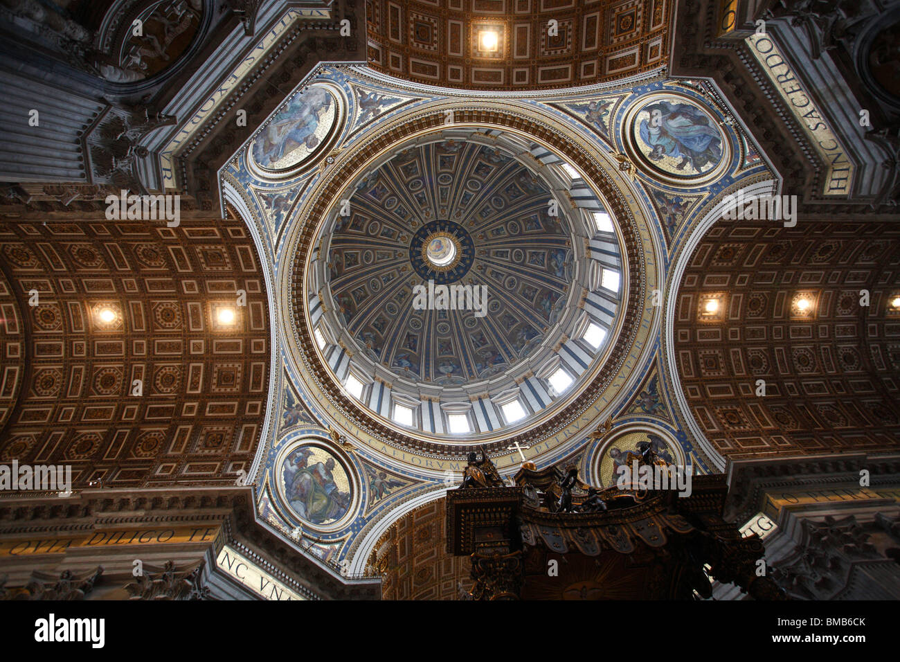 Interior views of St. Peter Cathedral, Vatican, Rome, Italy Stock Photo ...