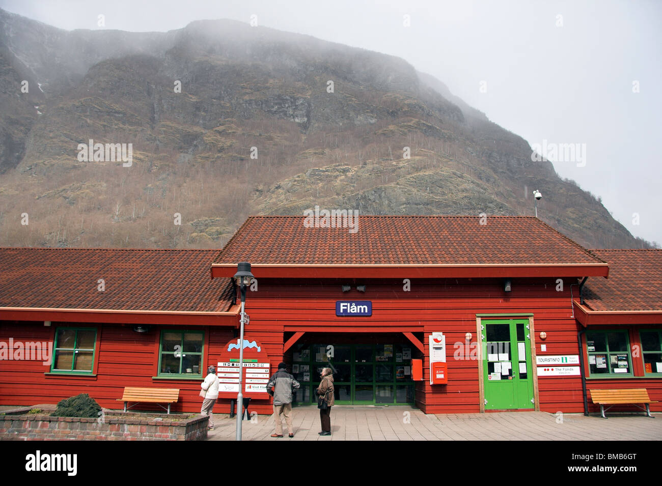 Flam Station, Norway, Norwegian Fjords, Scandinavia, Europe Stock Photo ...