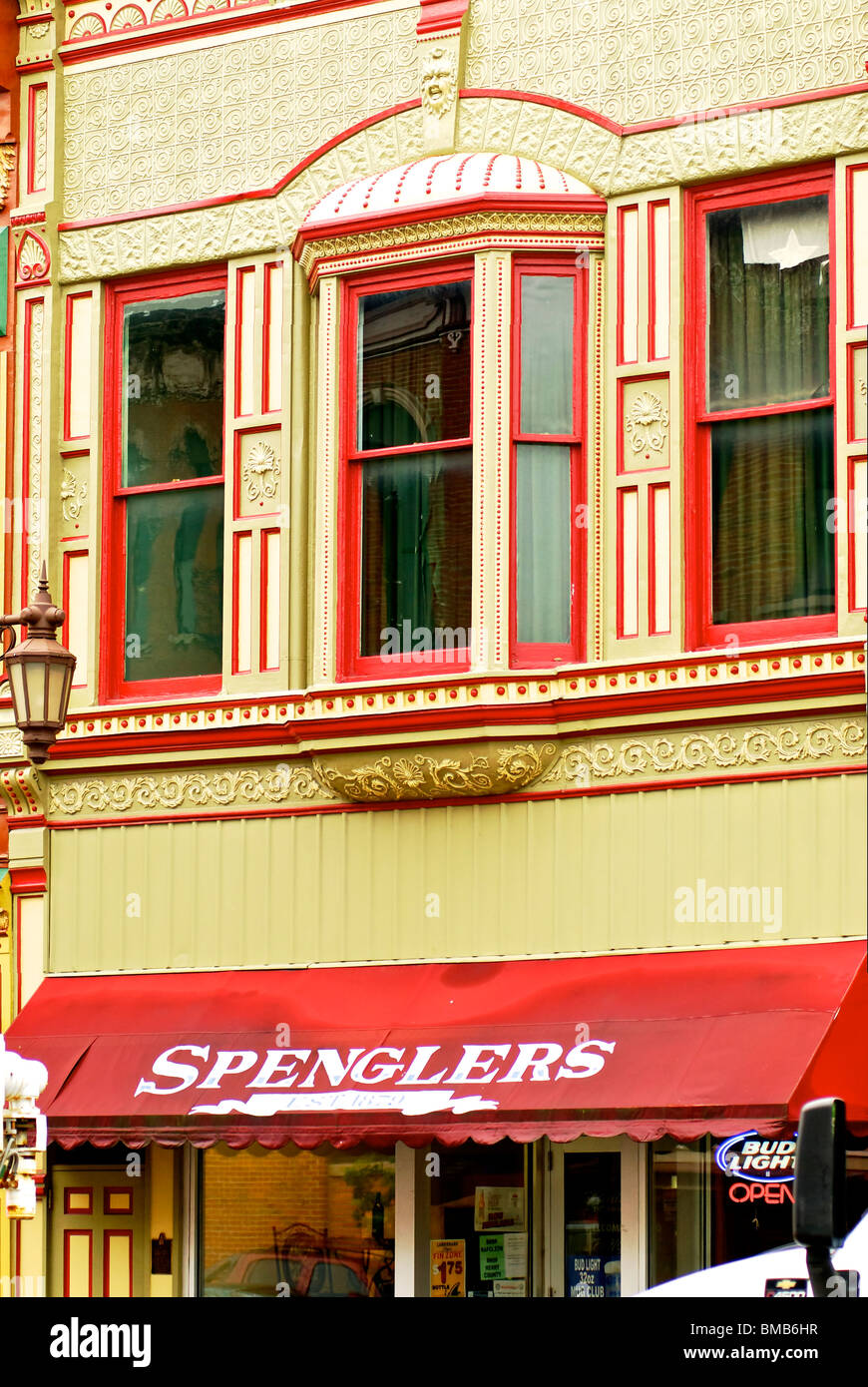 Buidlings down the main street (Perry St) in Napolean, Ohio. The town ...