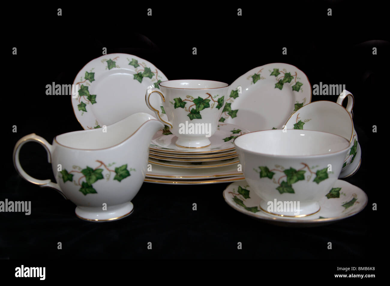 Colclough Bone China Ivy leaf Tea Service Stock Photo - Alamy