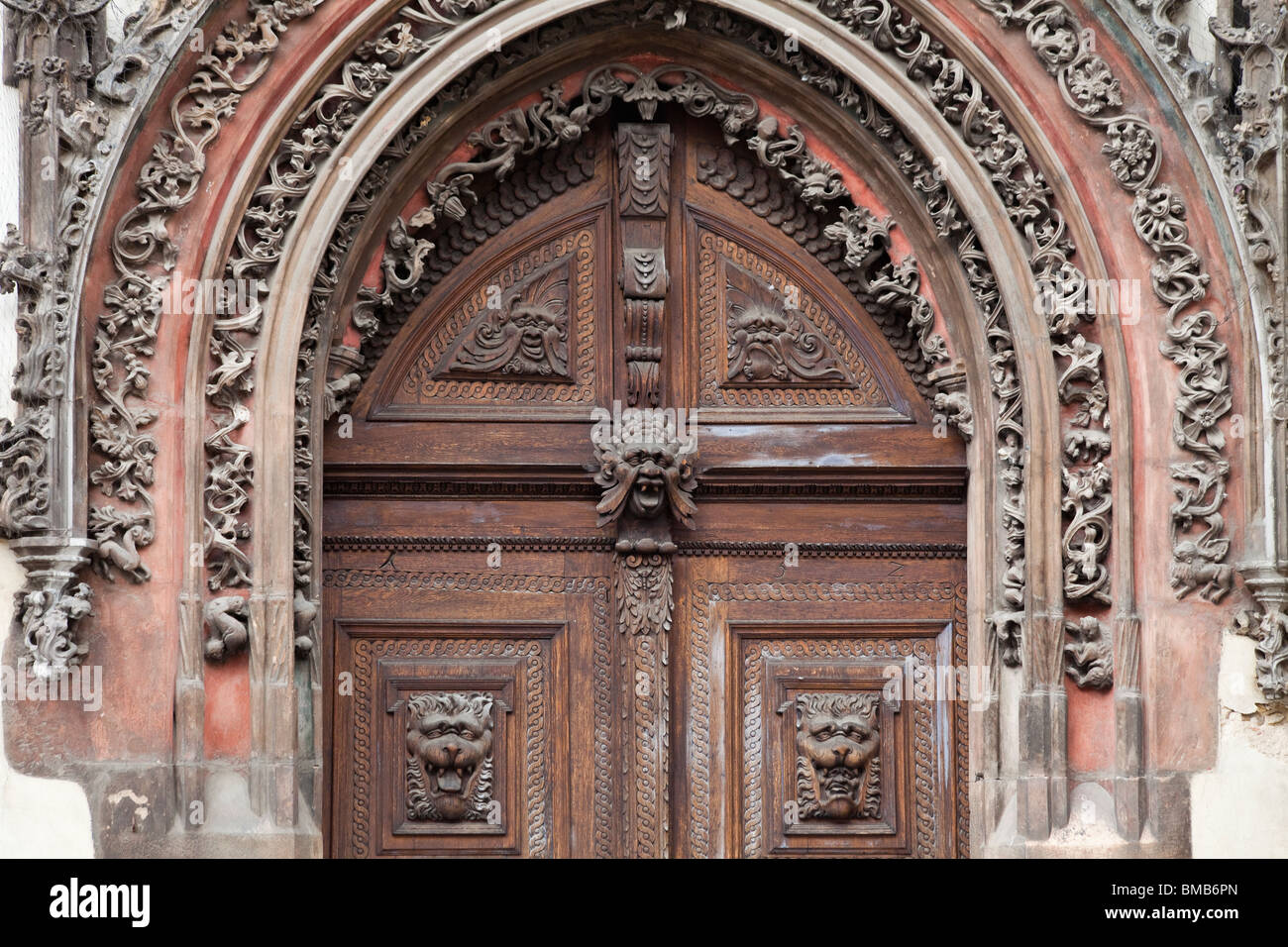 Gothic entrance to the Old Town Hall, Prague Czech Republic Stock Photo ...