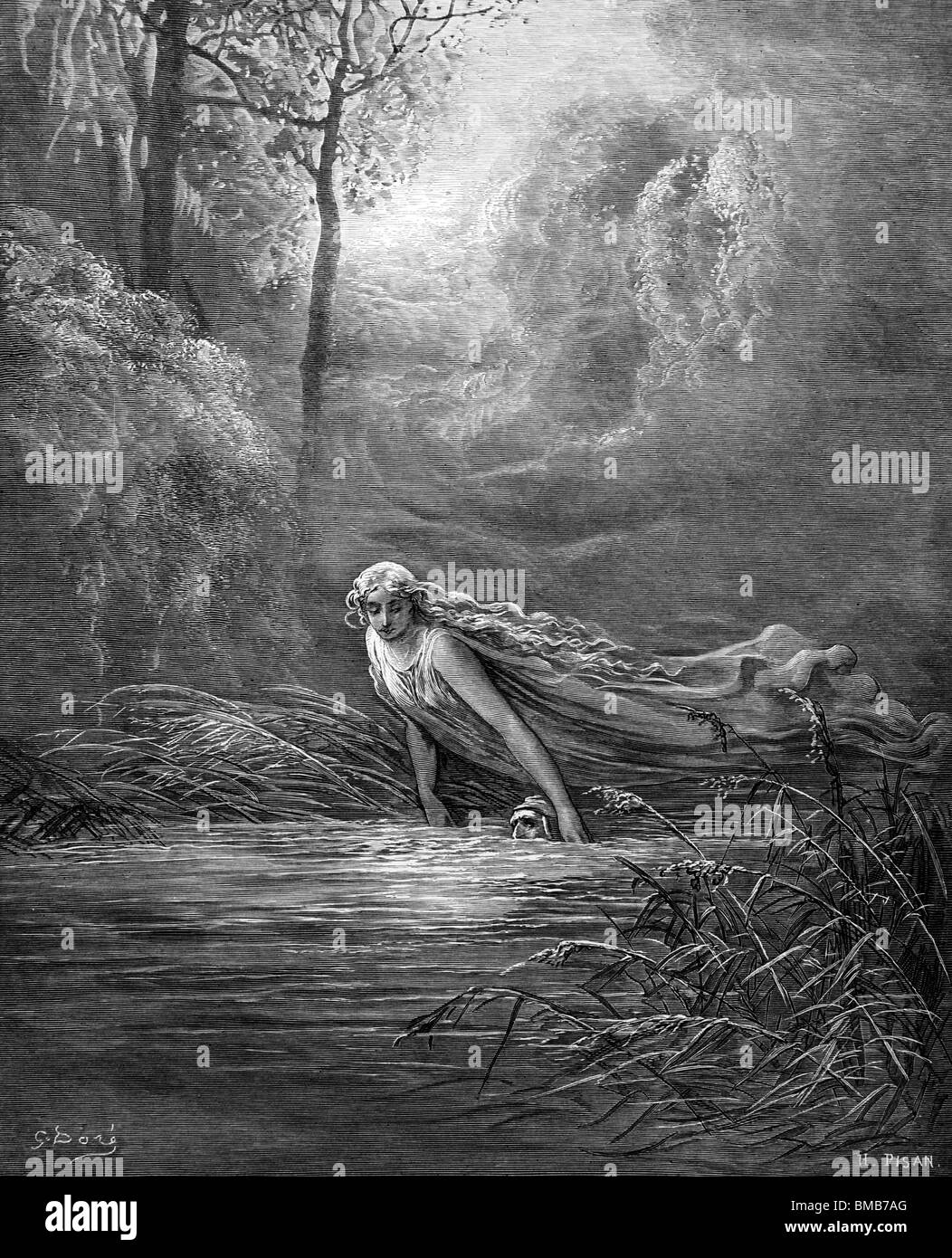 Engraving by Gustave Doré from Dante Alighieri's Divine Comedy; Dante ...